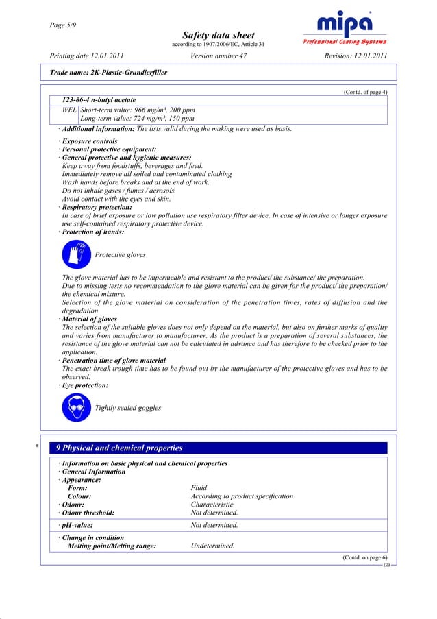 Msds 2 k plastic-grundierfiller-gb | PDF