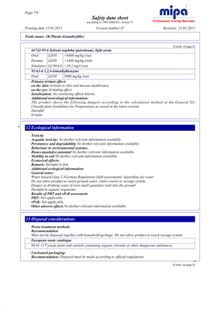 Msds 2 k plastic-grundierfiller-gb | PDF