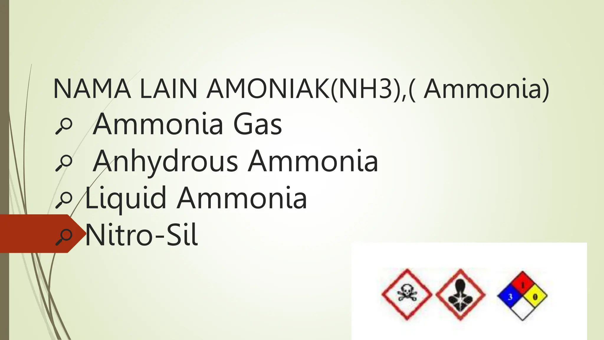 MSDS (Material Safety Data Sheet) NH3 (Amonia) | PPTX