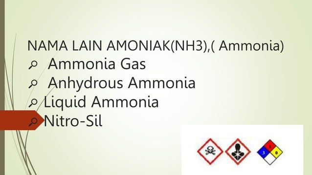 MSDS (Material Safety Data Sheet) NH3 (Amonia) | PPTX