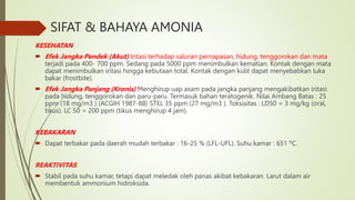 MSDS (Material Safety Data Sheet) NH3 (Amonia) | PPTX