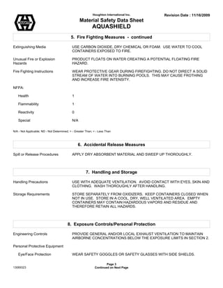 Msds aquashield | PDF