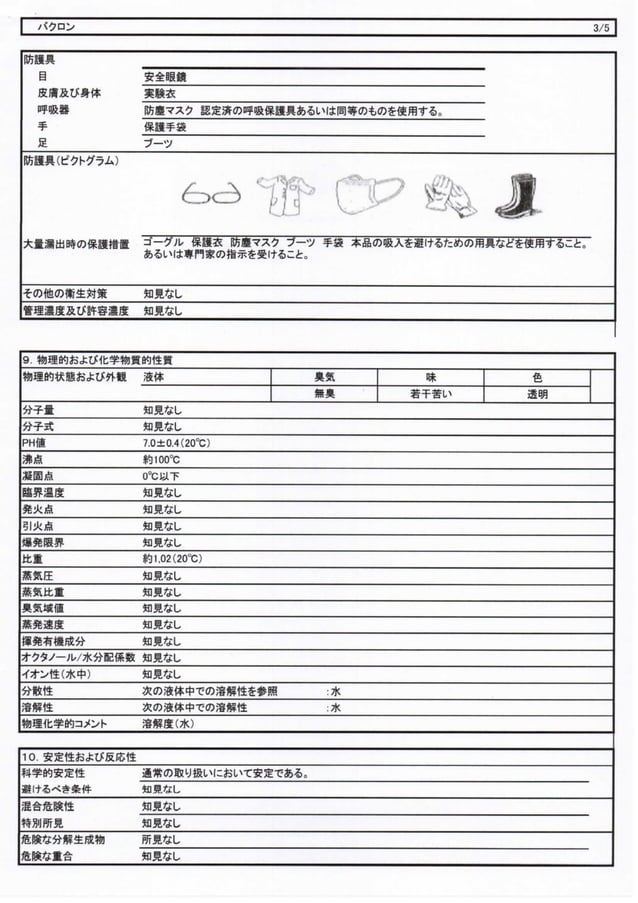 Msds bacron japanese | PDF