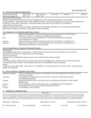 Msds black magic | PDF