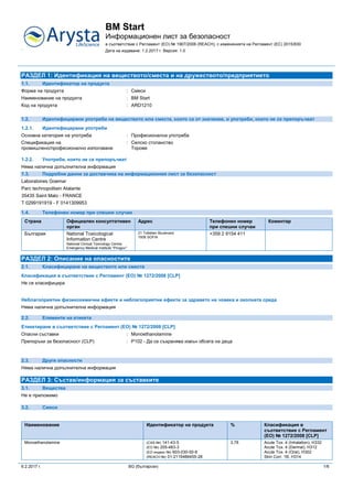 Msds bm start bg | PDF