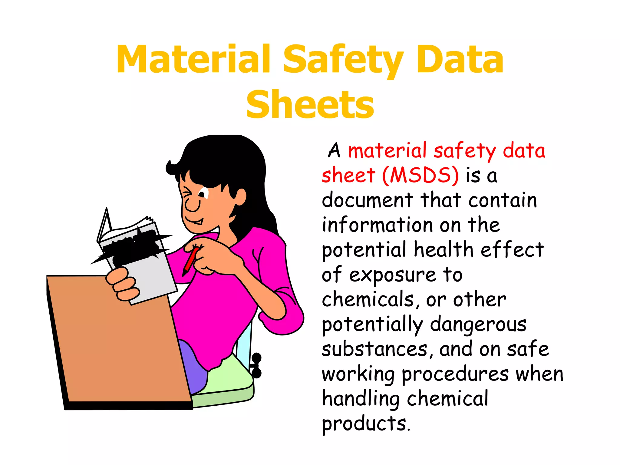 MSDS material safety data sheet | PPT
