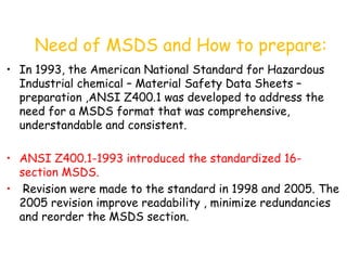 MSDS material safety data sheet | PPT
