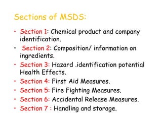 MSDS material safety data sheet | PPT