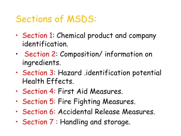 MSDS material safety data sheet | PPT | Lung and Respiratory Health ...