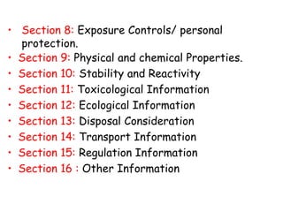 MSDS material safety data sheet | PPT