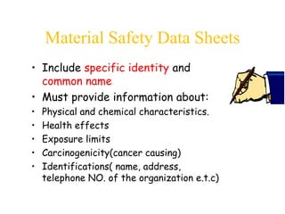 MSDS material safety data sheet | PPT