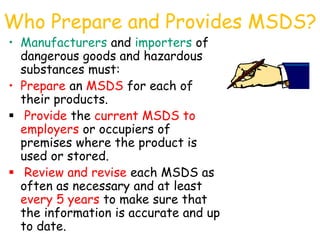 MSDS material safety data sheet | PPT