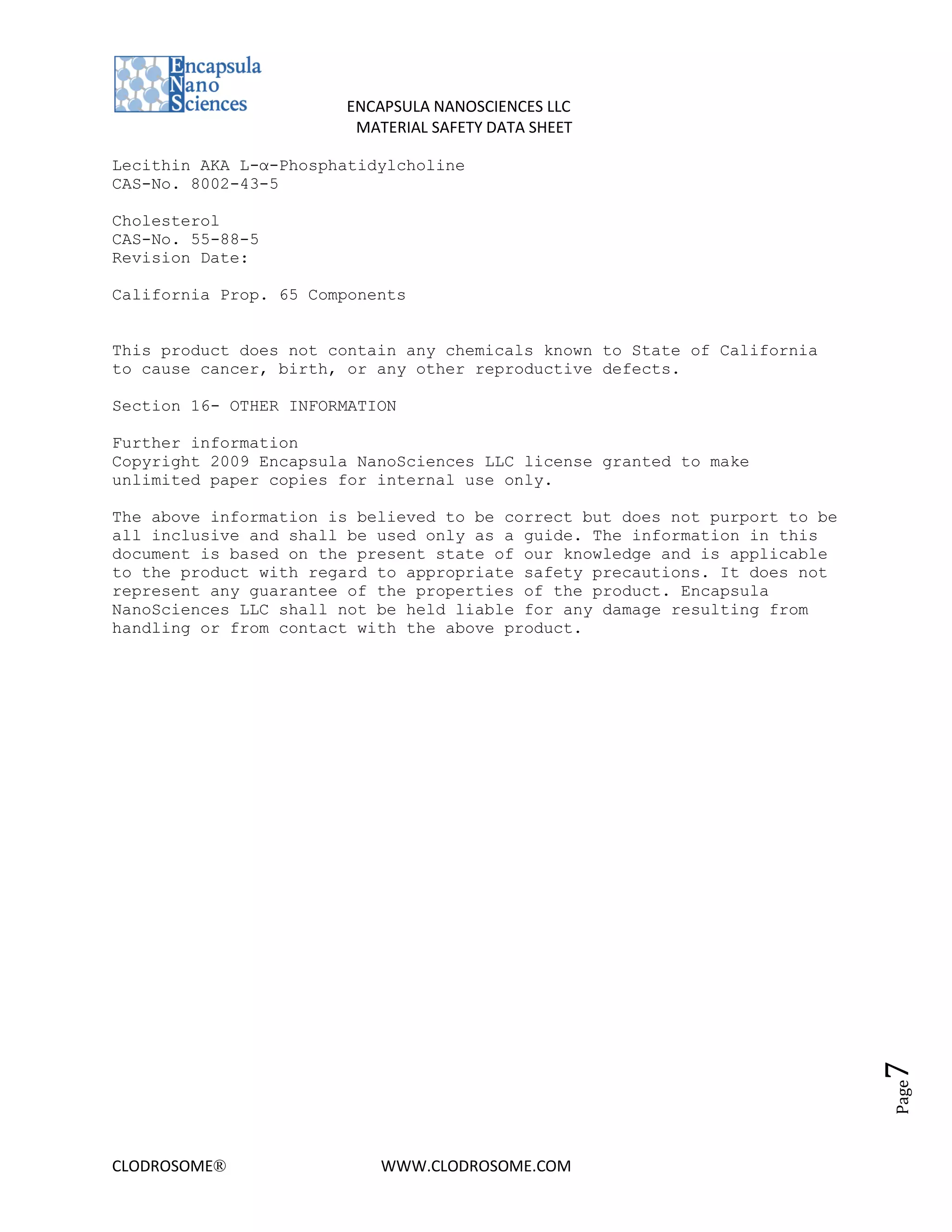 MSDS Clodrosome_Clodronate encapsulated liposome_ Encapsula ...