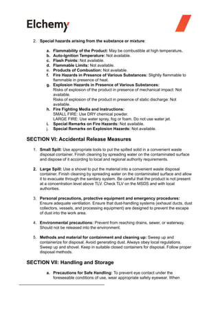 Corn Starch MSDS | Elchemy | PDF | First Aid | Injuries