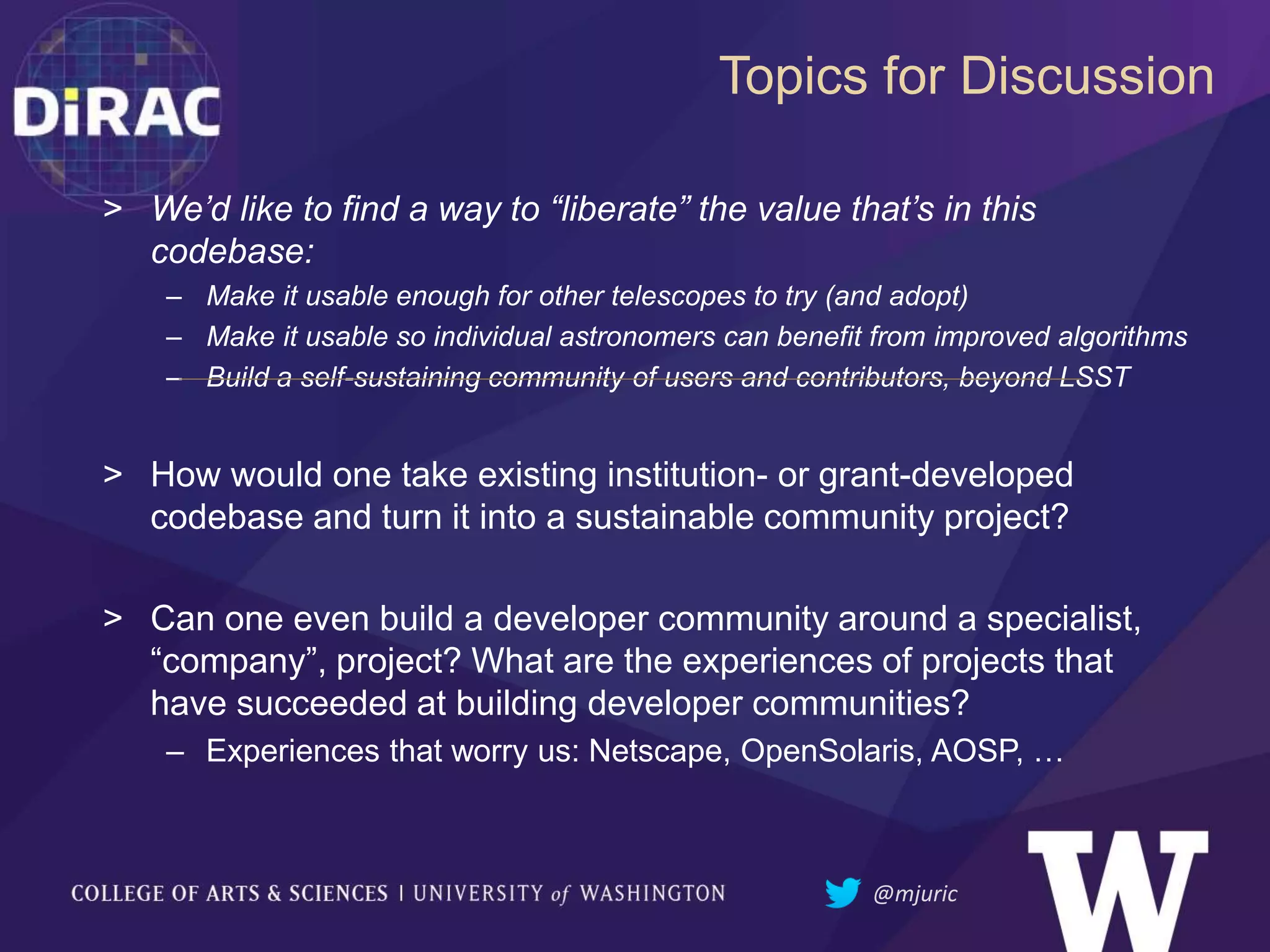 Round Table Introduction: From an institution-developed package to a ...