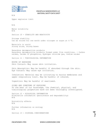 MSDS Encapsome CL_Clodronate Liposome Control-Encapsula NanoSciences ...