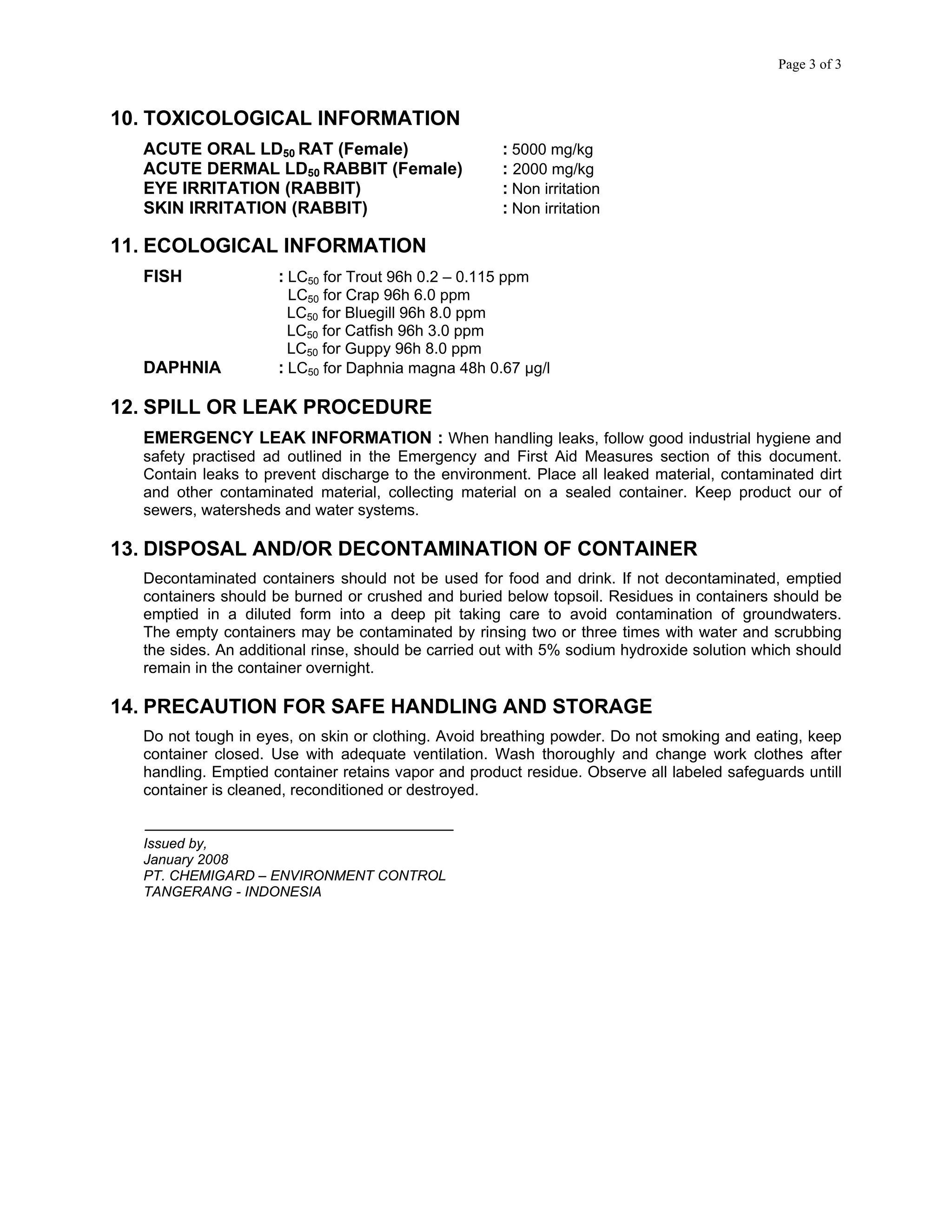 MSDS FLY GUARD | PDF
