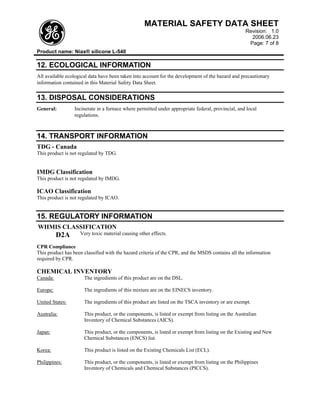 Msds l 540 | PDF