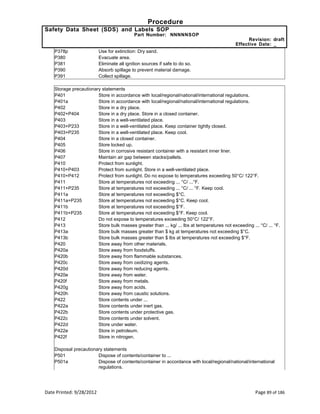 MSDS SDS Labelling SOP GHS Of Classification Labelling Of, 47% OFF