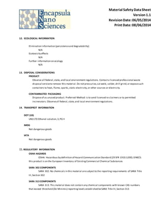 MSDS Dermasome-Chol Containing Alcohol | DOCX