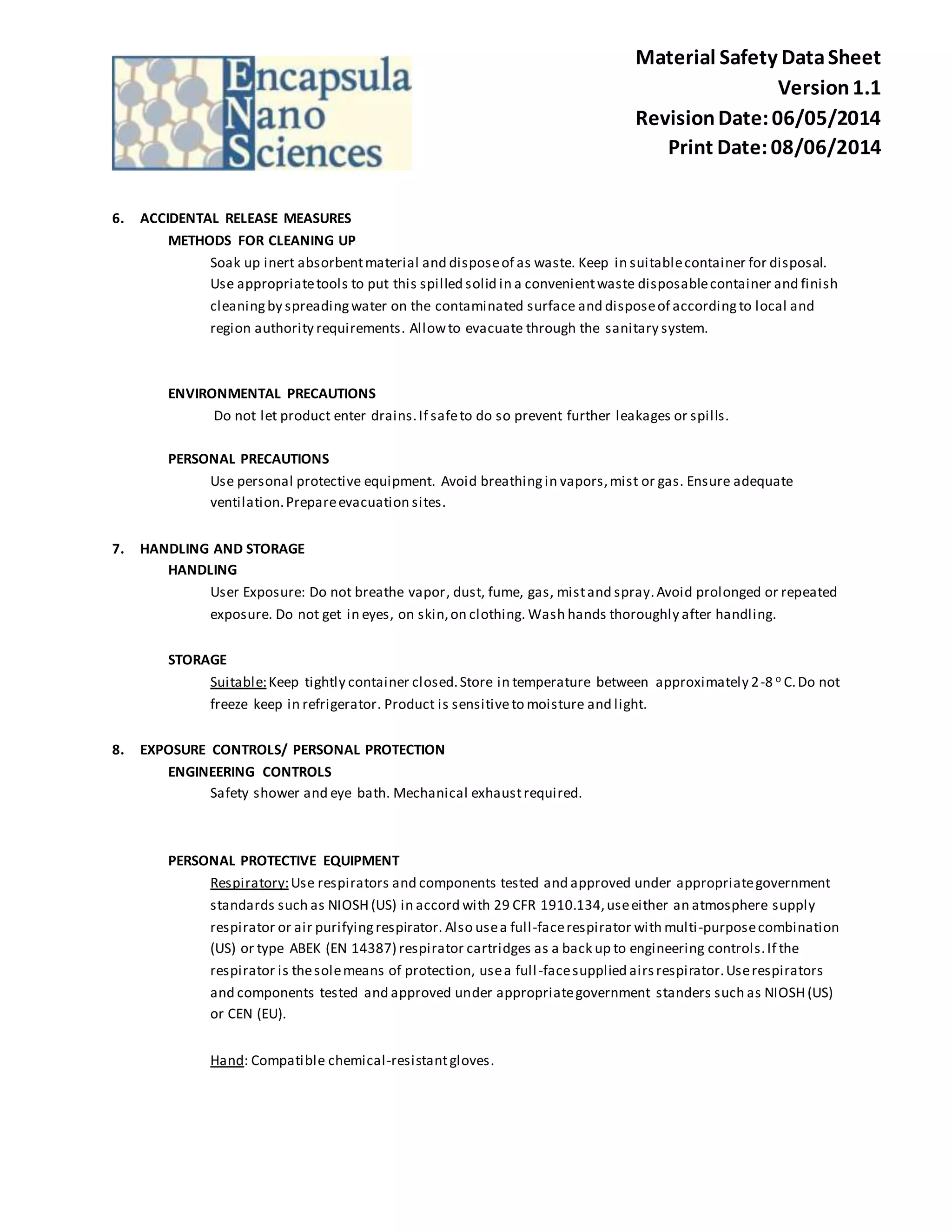MSDS Dermasome (NE, not containing ethanol) | DOCX