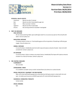 MSDS Dermasome (NE, not containing ethanol) | DOCX | Skin and ...