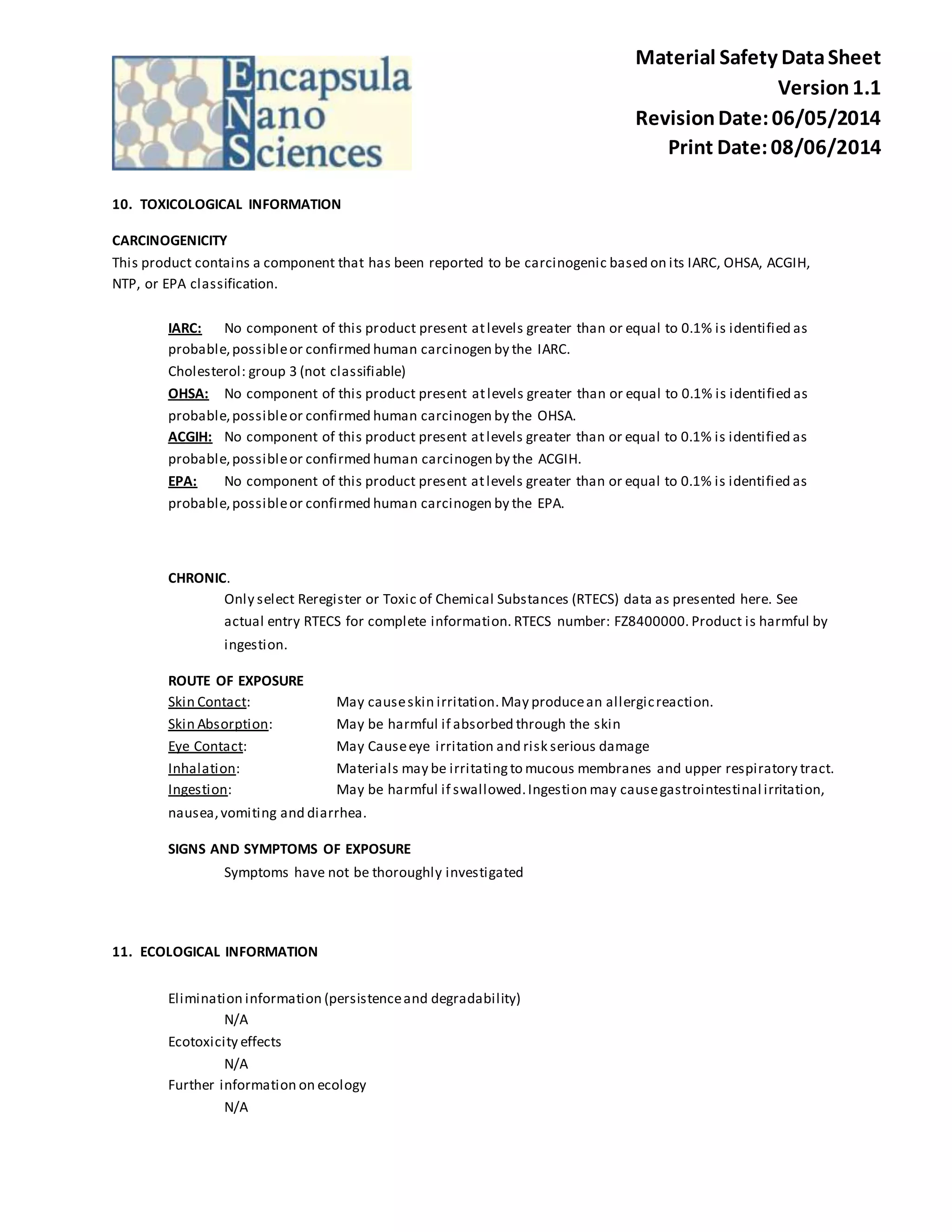 MSDS DermaMix-Chol | DOCX