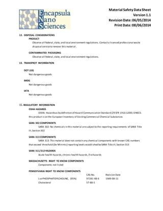 MSDS DermaMix-Chol | DOCX