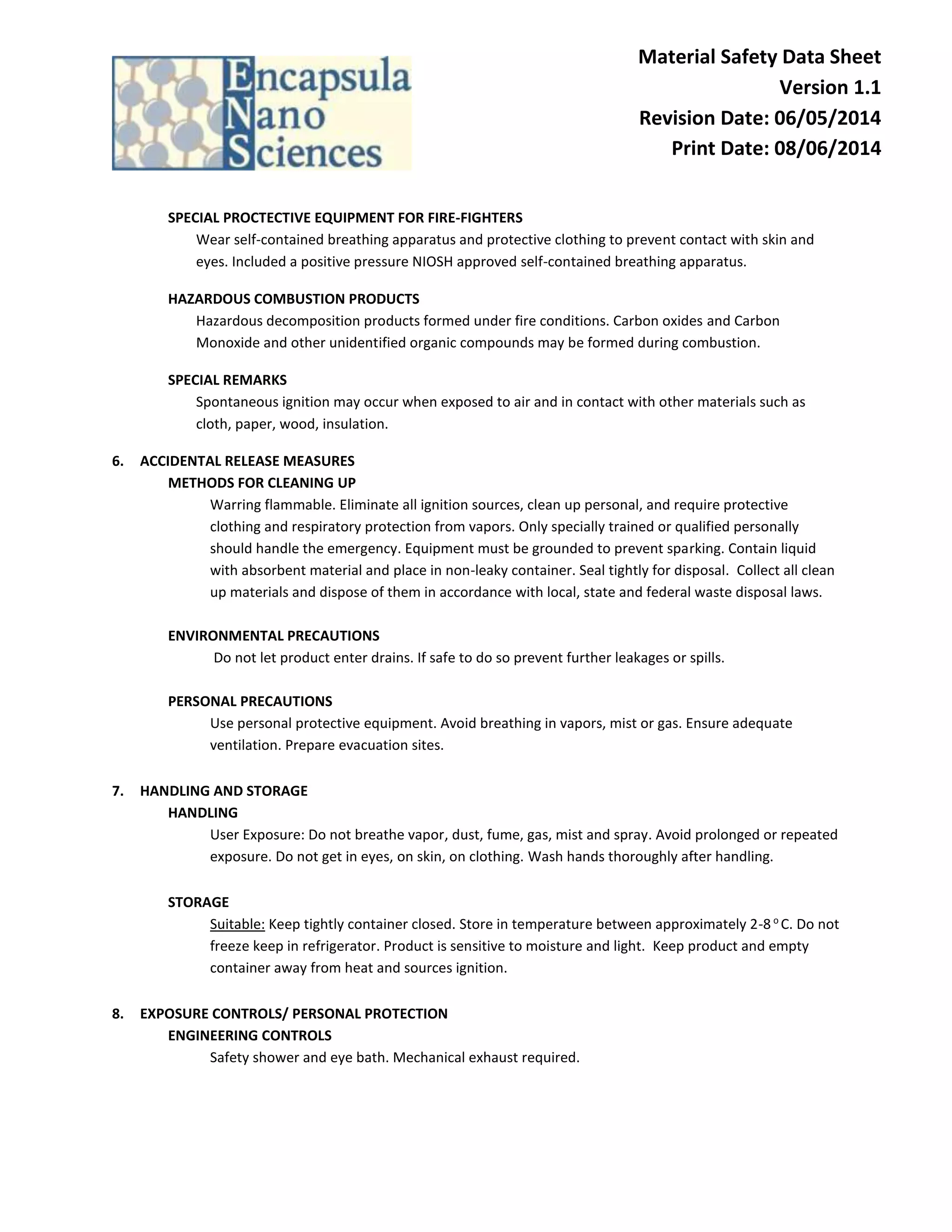MSDS Dermasome-Res Containing Alcohol | PDF