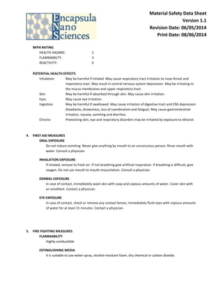 MSDS Dermasome-Res Containing Alcohol | PDF