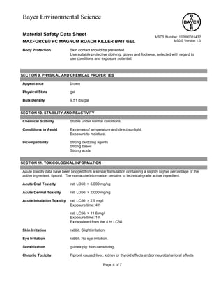 Msds maxforce | PDF