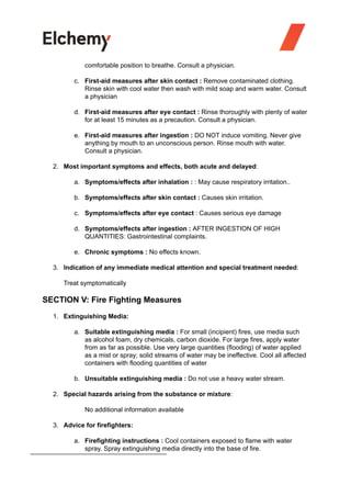 Menthol Crystal MSDS | Elchemy | PDF | First Aid | Injuries