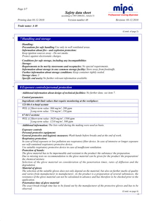 Msds Mipa A40 gb | PDF