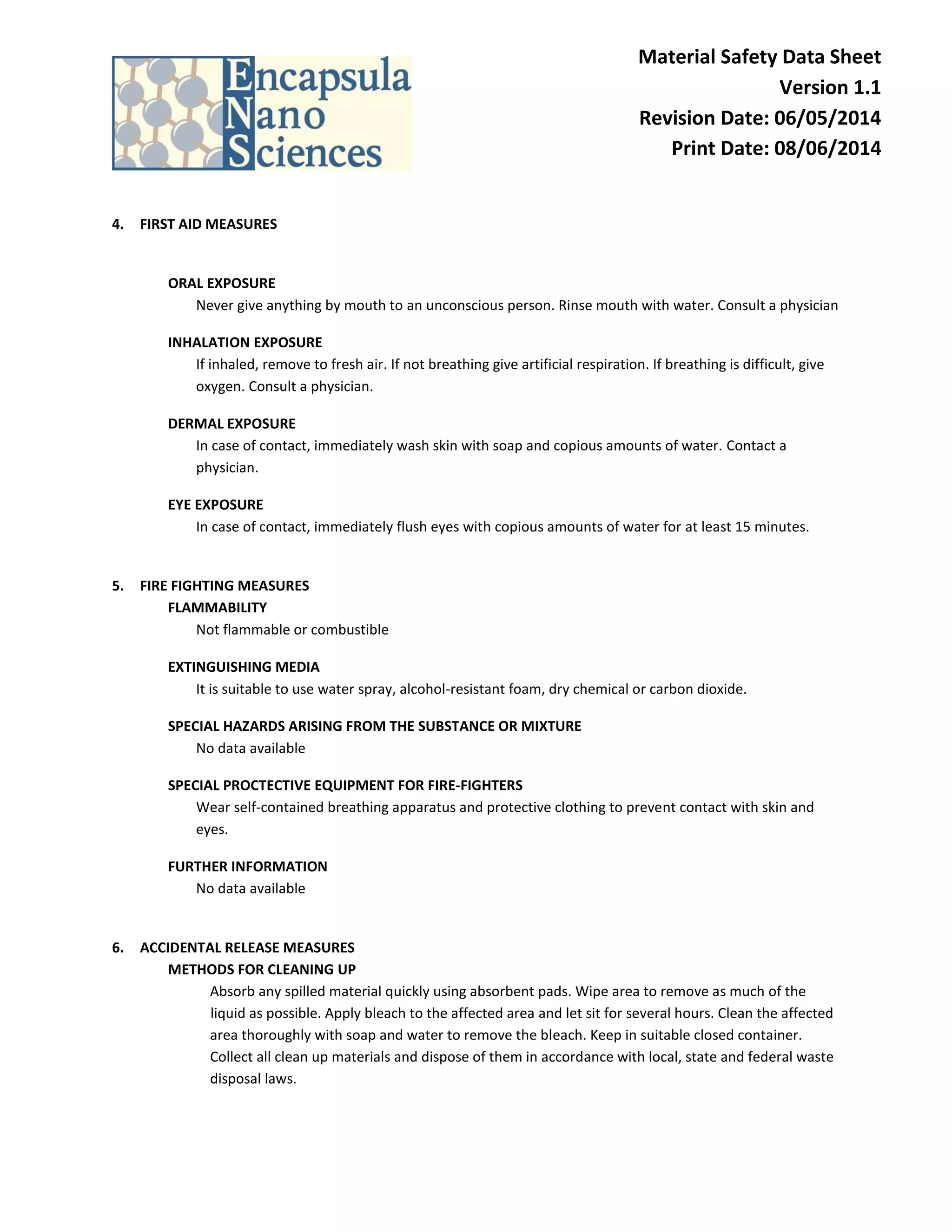 MSDS for Non-PEGylated liposomes containing Biotinyl lipid for ...