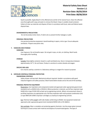 MSDS for Non-PEGylated liposomes containing MCC lipid for conjugation ...