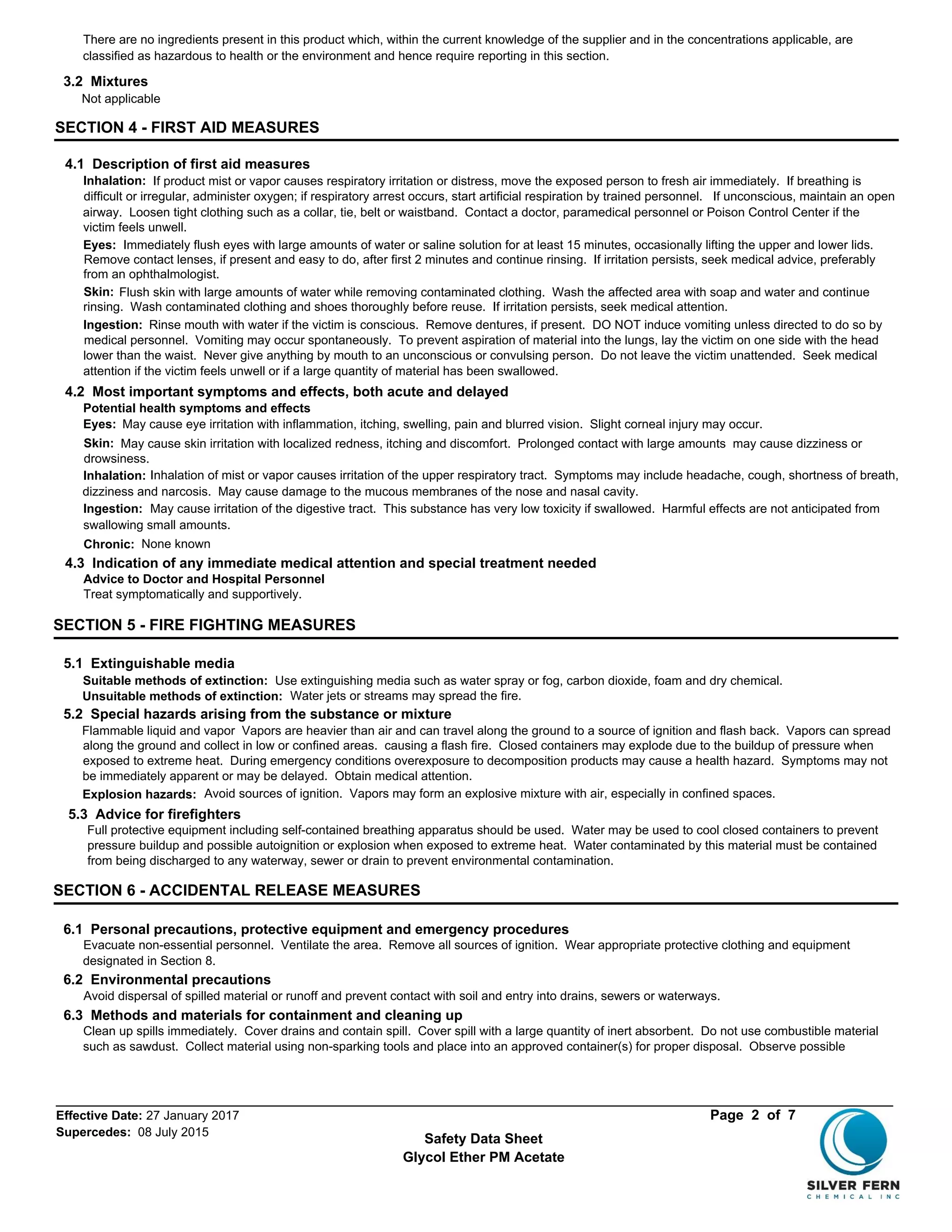 MSDS of Glycol Ether From Silver Fern Chemical | PDF