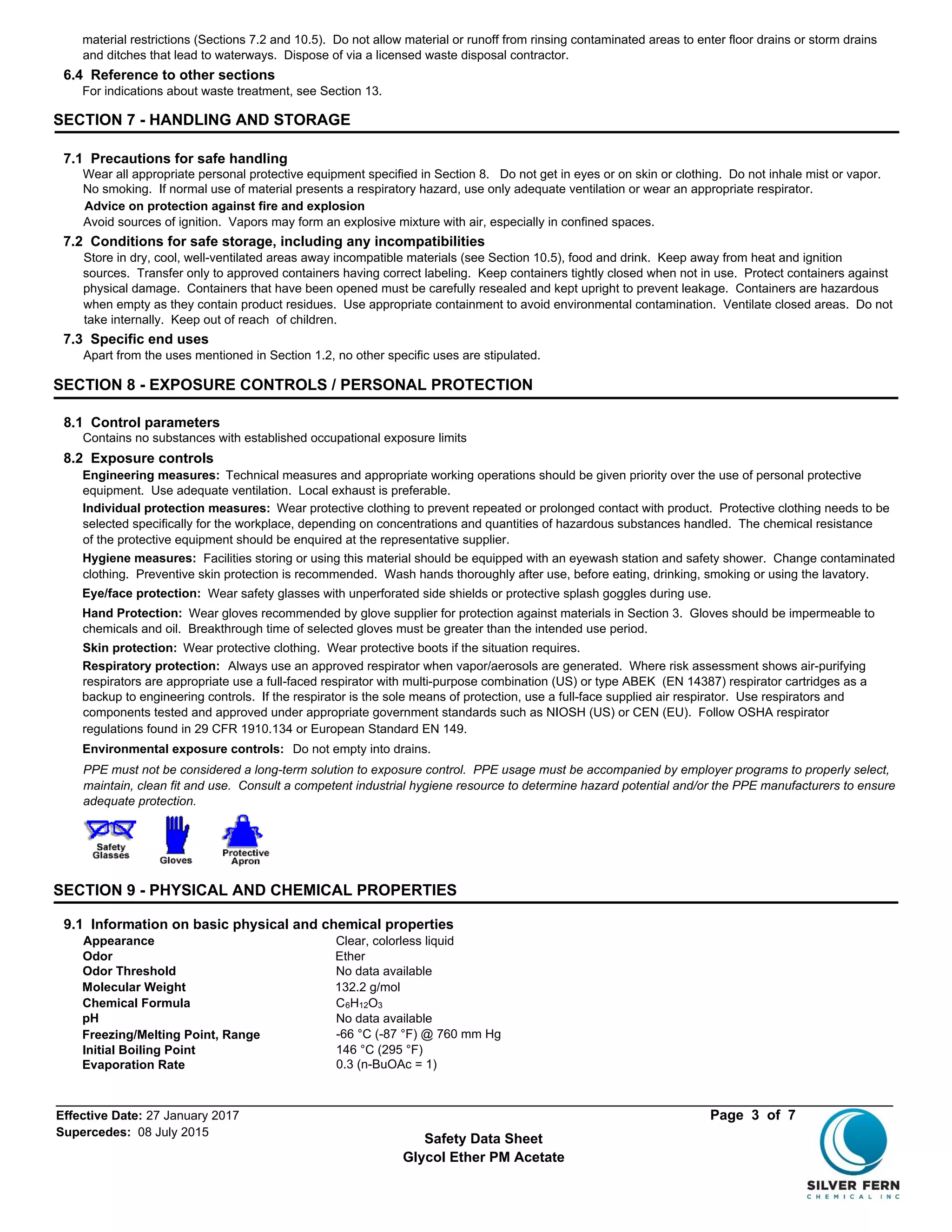 MSDS of Glycol Ether From Silver Fern Chemical | PDF