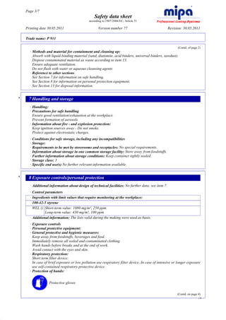 Msds p 911 gb | PDF