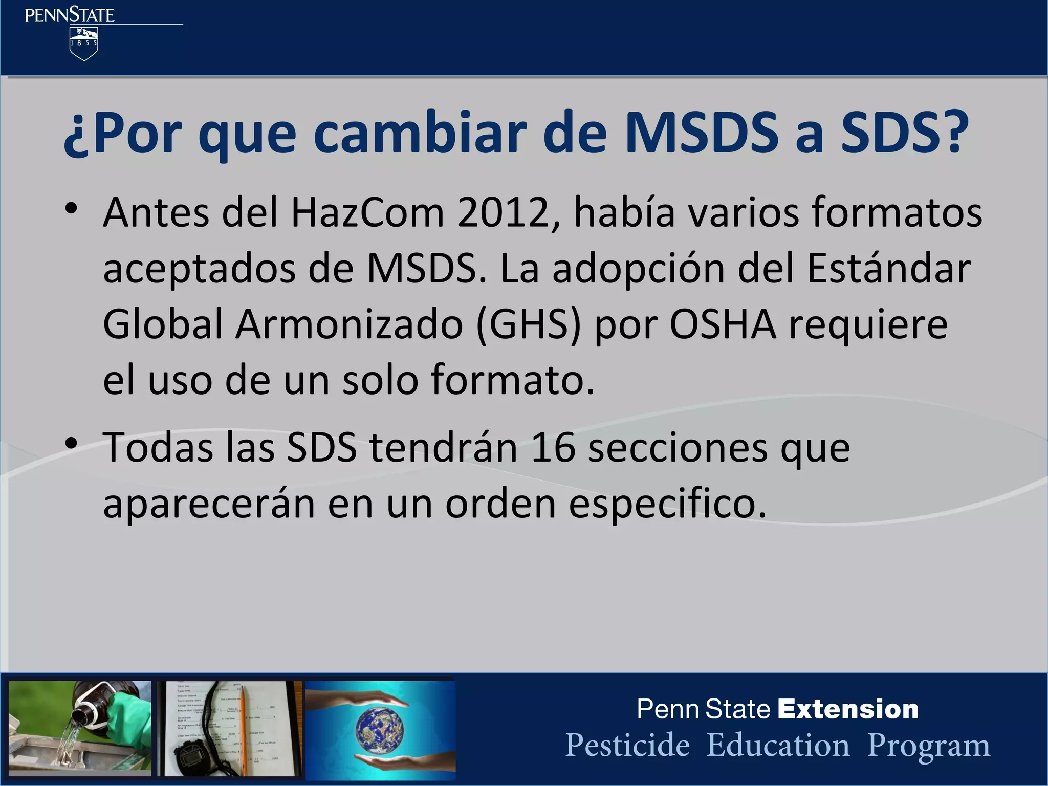 Msds sds difference_spanish1 | PPT