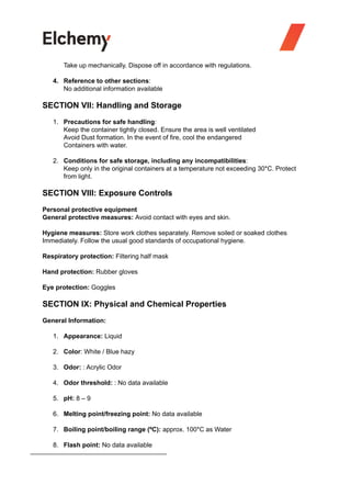 Styrene Acrylic MSDS | Elchemy | PDF