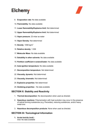 Styrene Acrylic MSDS | Elchemy | PDF