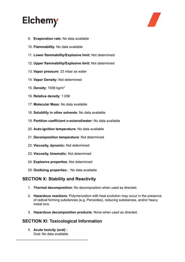 Styrene Acrylic MSDS | Elchemy | PDF | First Aid | Injuries