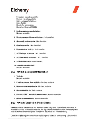 Styrene Acrylic MSDS | Elchemy | PDF
