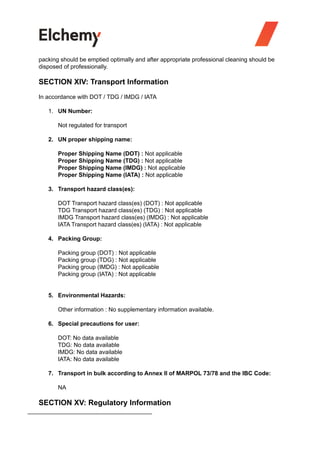 Styrene Acrylic MSDS | Elchemy | PDF