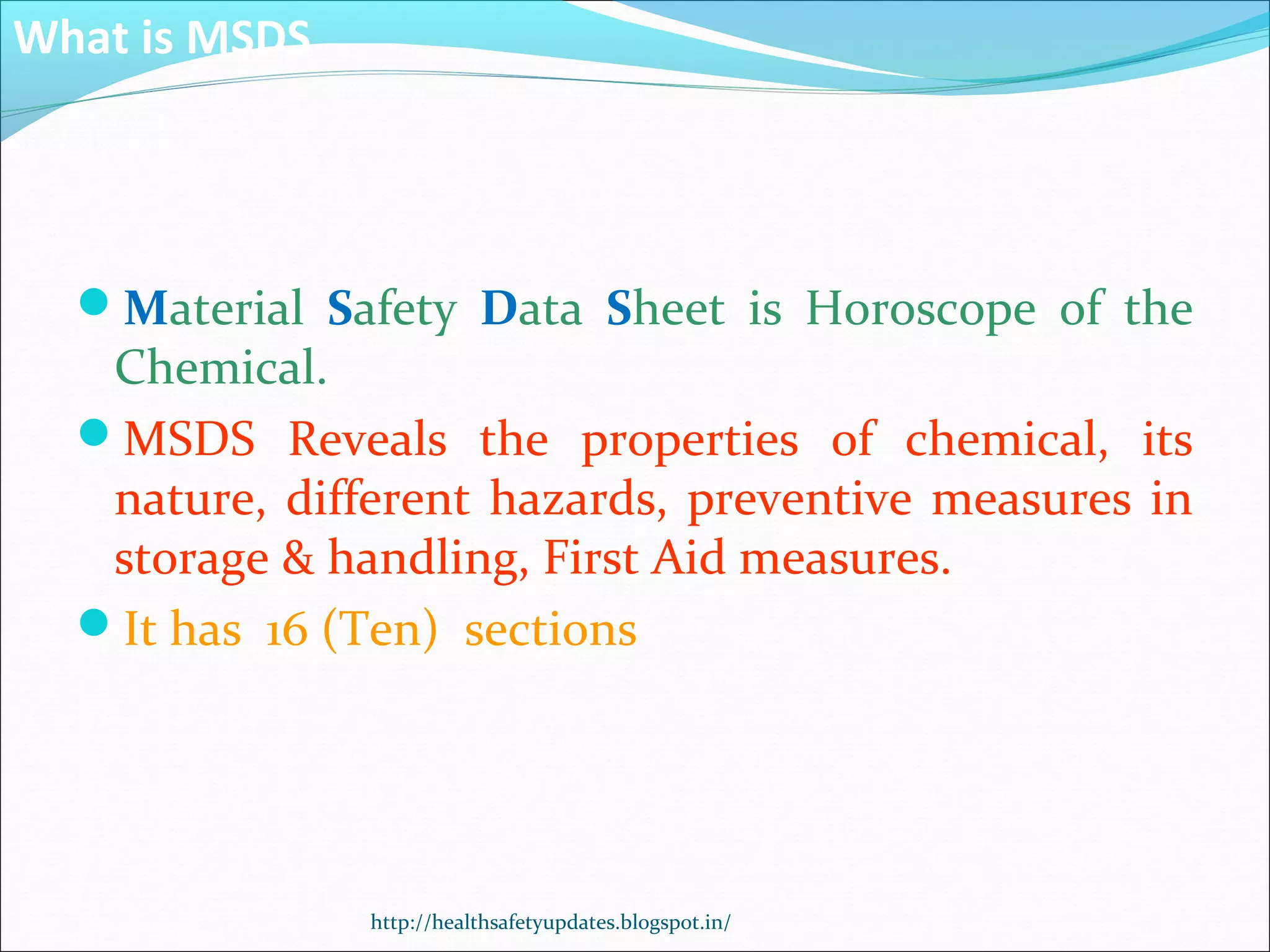 Material Safety Data Sheet | PPT