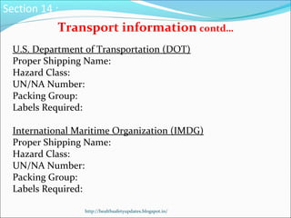Material Safety Data Sheet | PPT