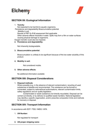 White Petroleum Jelly MSDS | Elchemy | PDF
