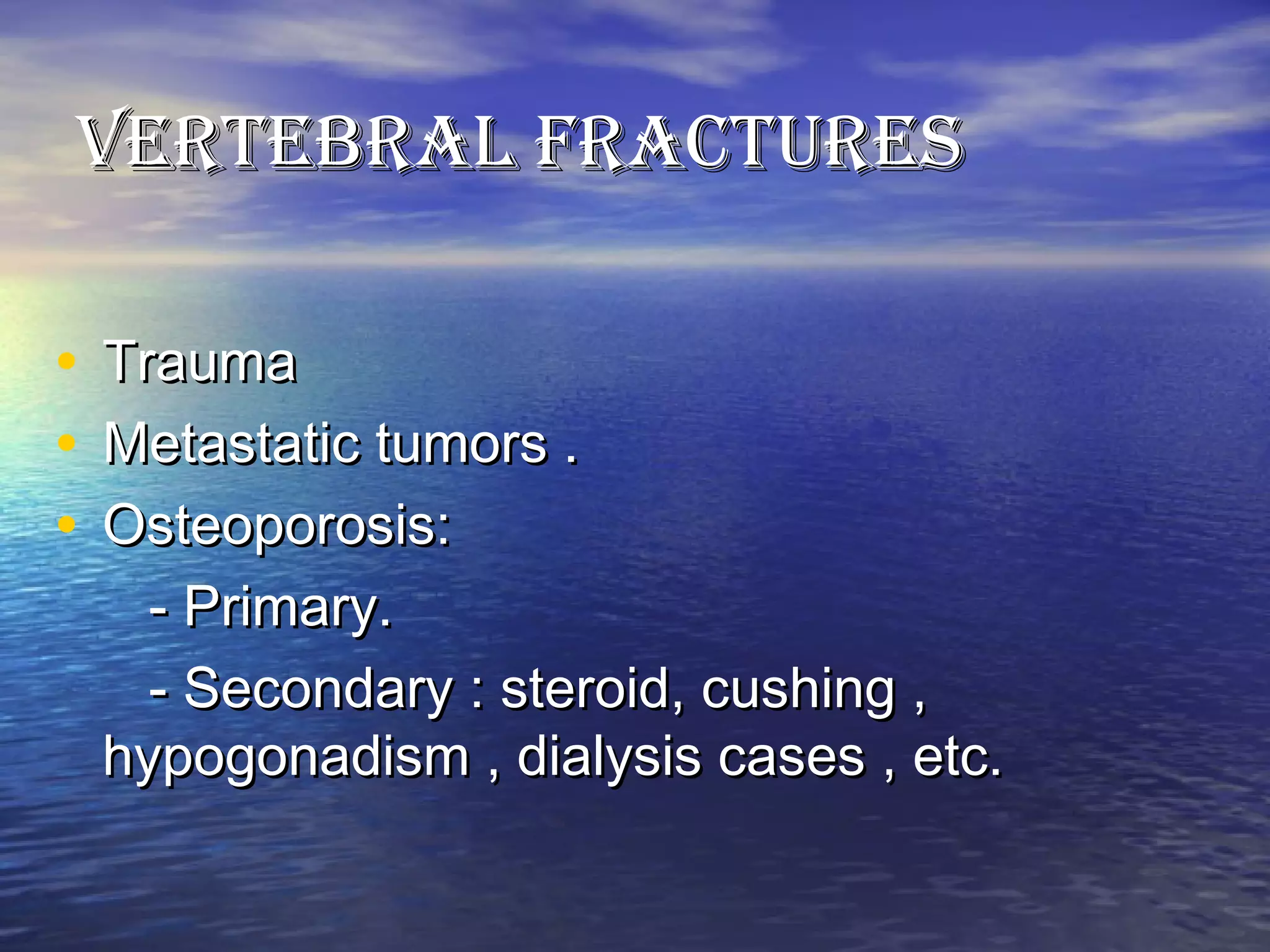 thoracolumbar fractures -anterior column reconstruction | PPT