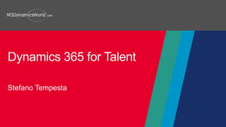 Introduction to Dynamics 365 for Talent | PPTX