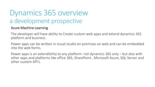 Ms dynamics 365 First Overview | PPT